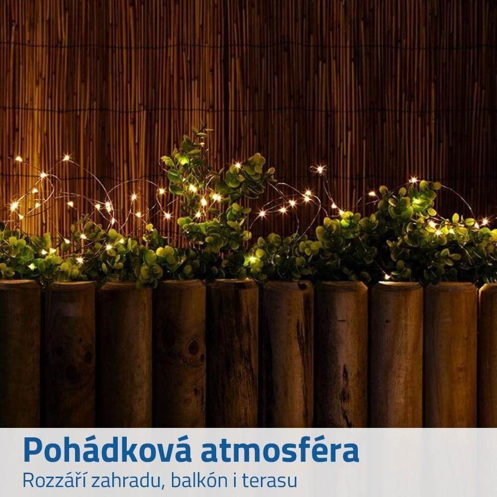 Solární osvětlení měděný drát 10 m | Darky.cz