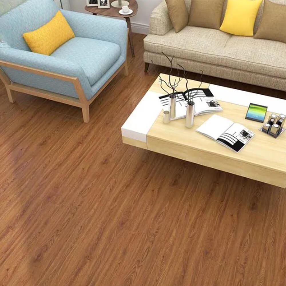 PVC samolepicí dřevěná podlaha - dub tmavý | Darky.cz